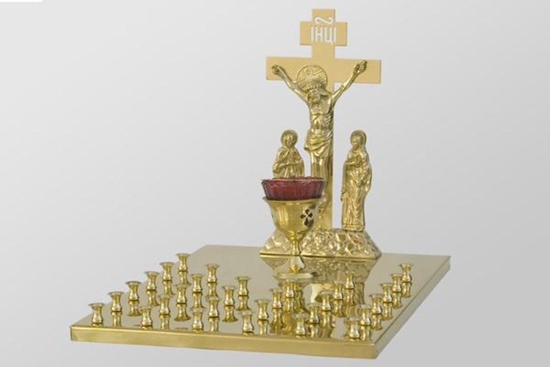 Orthodox Kanun Memorial Candle Table Cover | Panikhida Table for ...