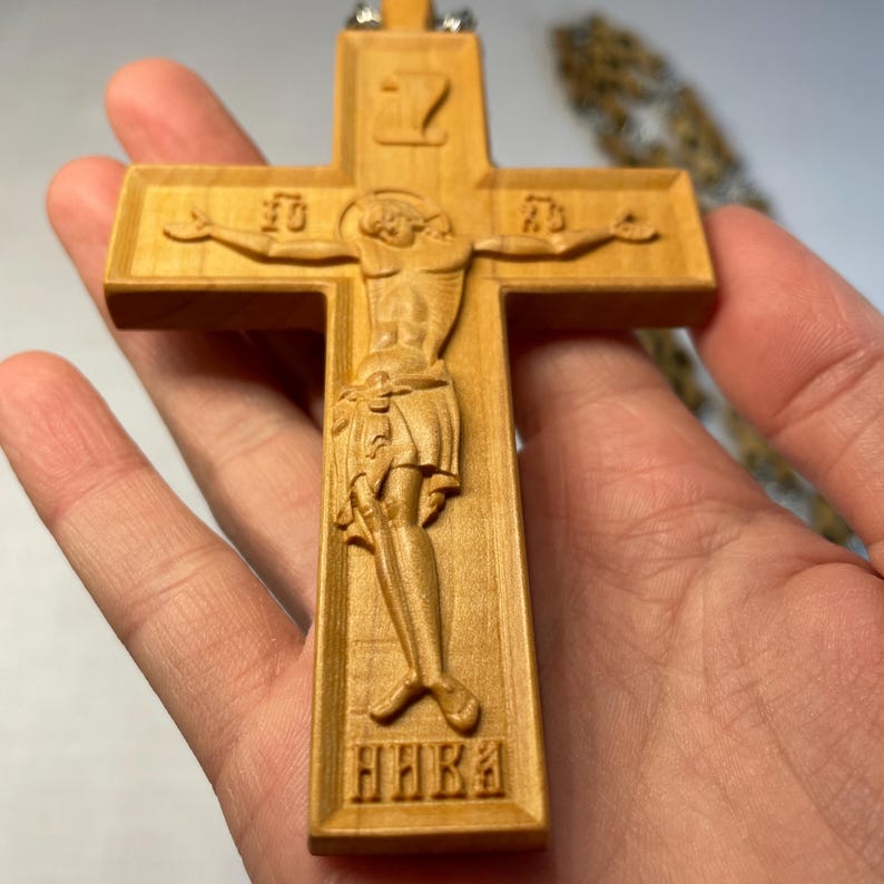Priest's Cross | Pectoral Cross | Crucifixion | Straight Cross | Carved ...