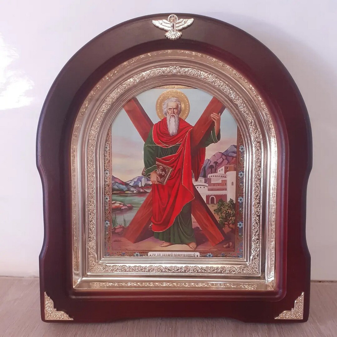 Icon Wooden Frame Arch Apostle Andrew the First-called | Arch Wooden ...