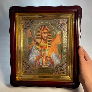 Icon in Wooden Frame Joseph Son of Jacob | Icon Under Glass With ...