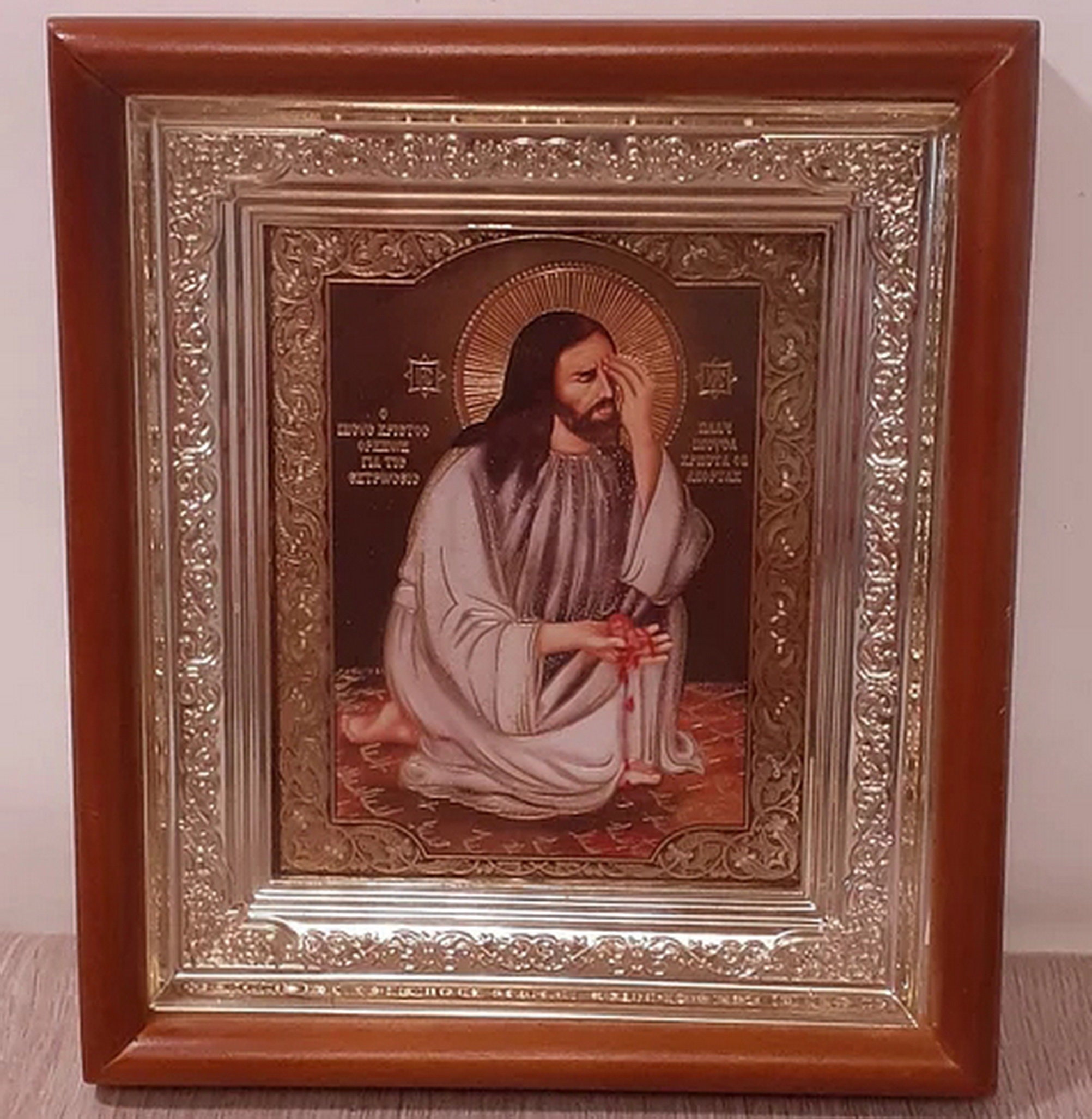 Icon in wooden frame Jesus' lament for aborted babies | Etsy