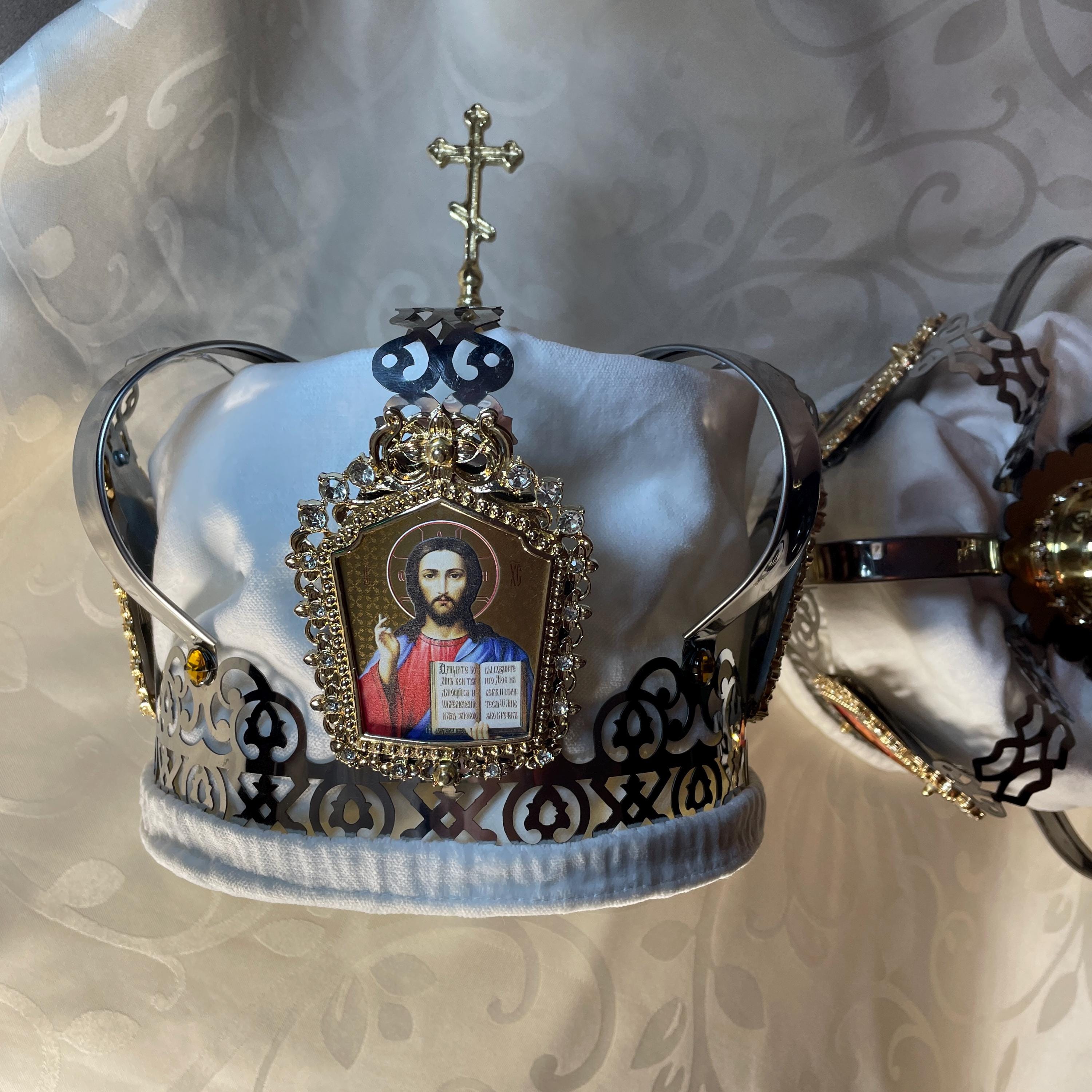 Orthodox Wedding Crowns of Couples | Crowns White Weddings | Crown ...