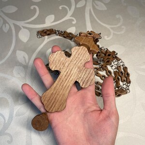 Priest Award Cross | Pectoral Wood Oak and Pear Cross | Crucifixion ...
