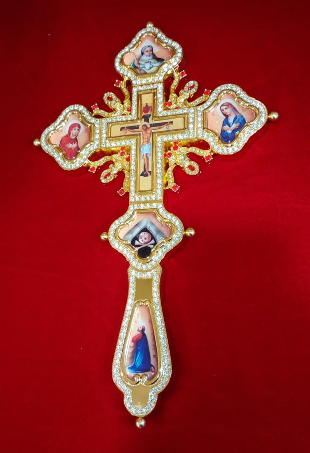 Metal Brass With Enamel Cross in Hand Priest | Orthodox сhurch Cross ...