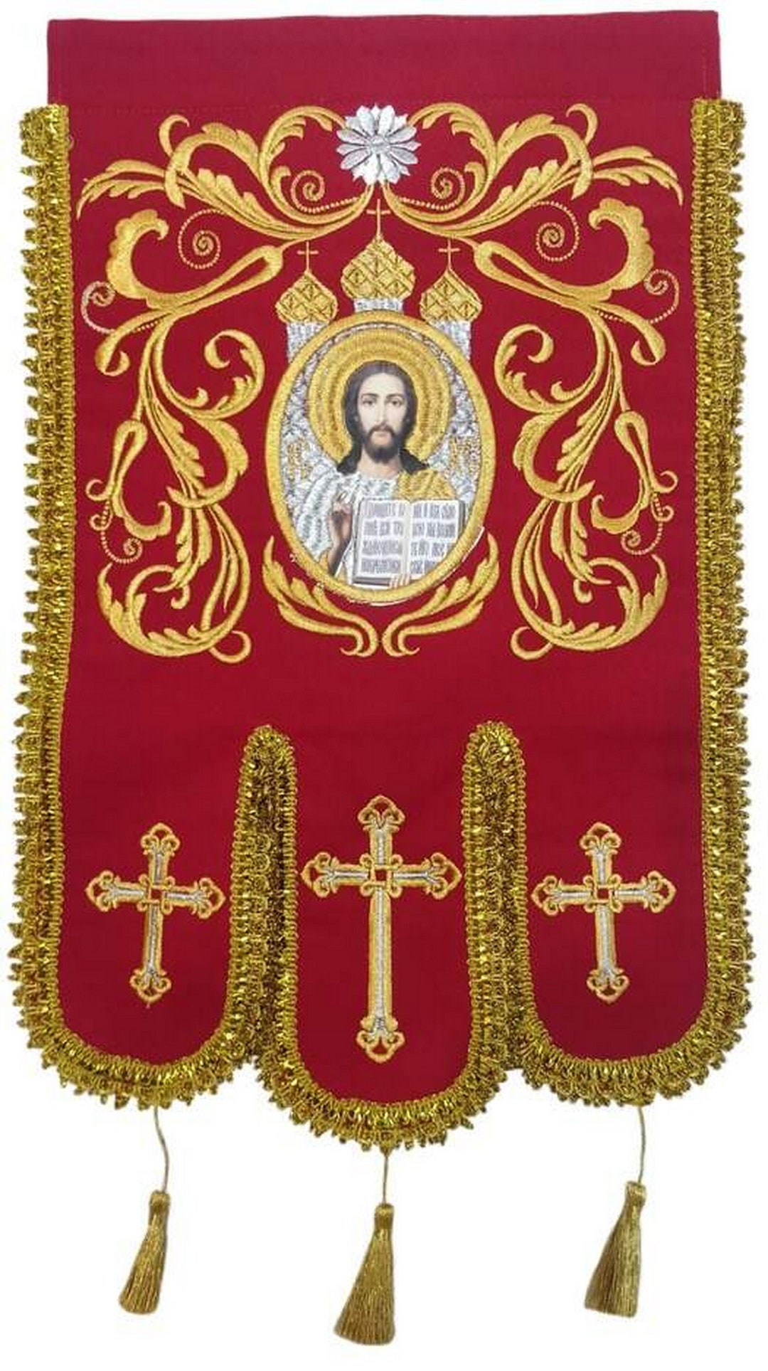 Gonfanons of Jesus Christ and the Mother of God Red Color | Pair of ...