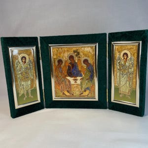 Orthodox Icon Folding | Folding Icon in Velvet | Orthodox Icon Fold ...