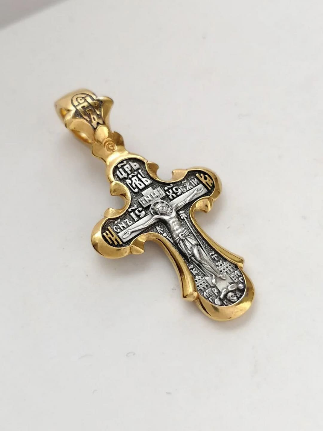 Body Cross With Icon of Intercession of Mother God Amulet Jesus Christ ...