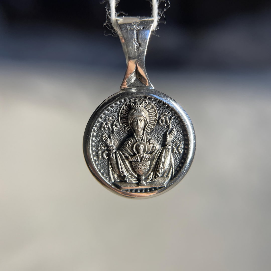 Mother God Inexhaustible Chalice Silver 925 | Orthodox Pendant Silver ...