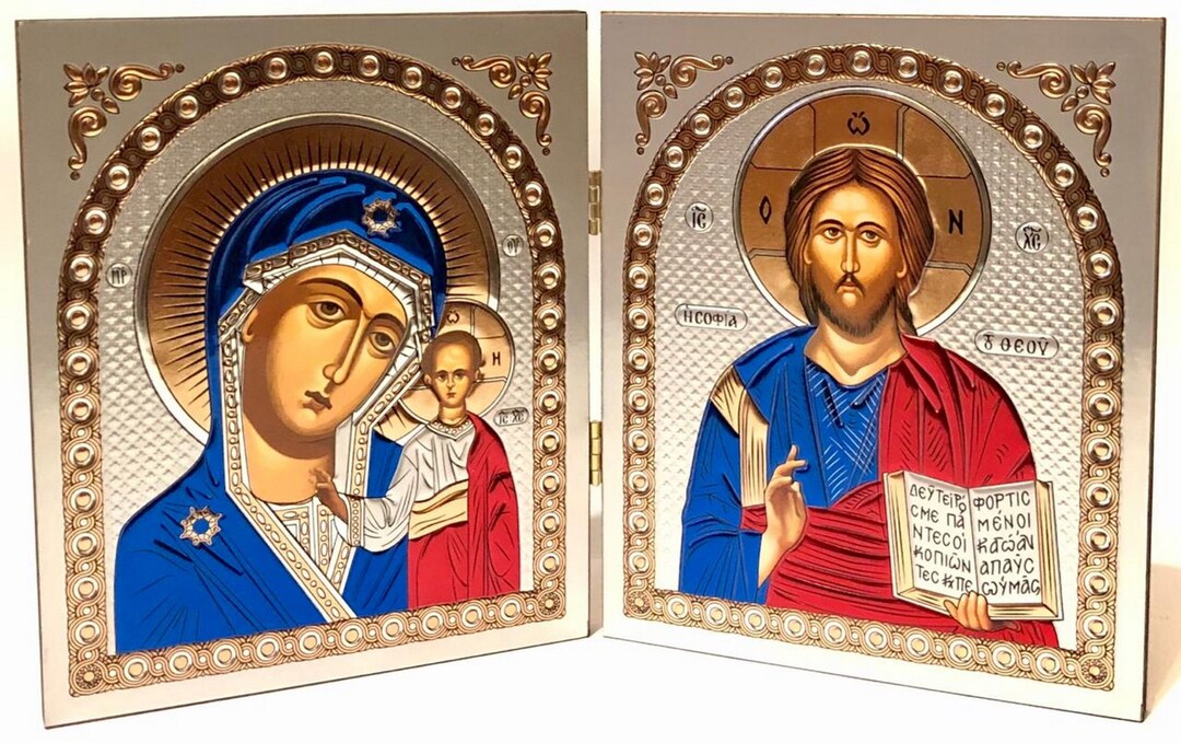Orthodox Icon Icon of Jesus Christ Icon of the Virgin Greek Icon Greek ...