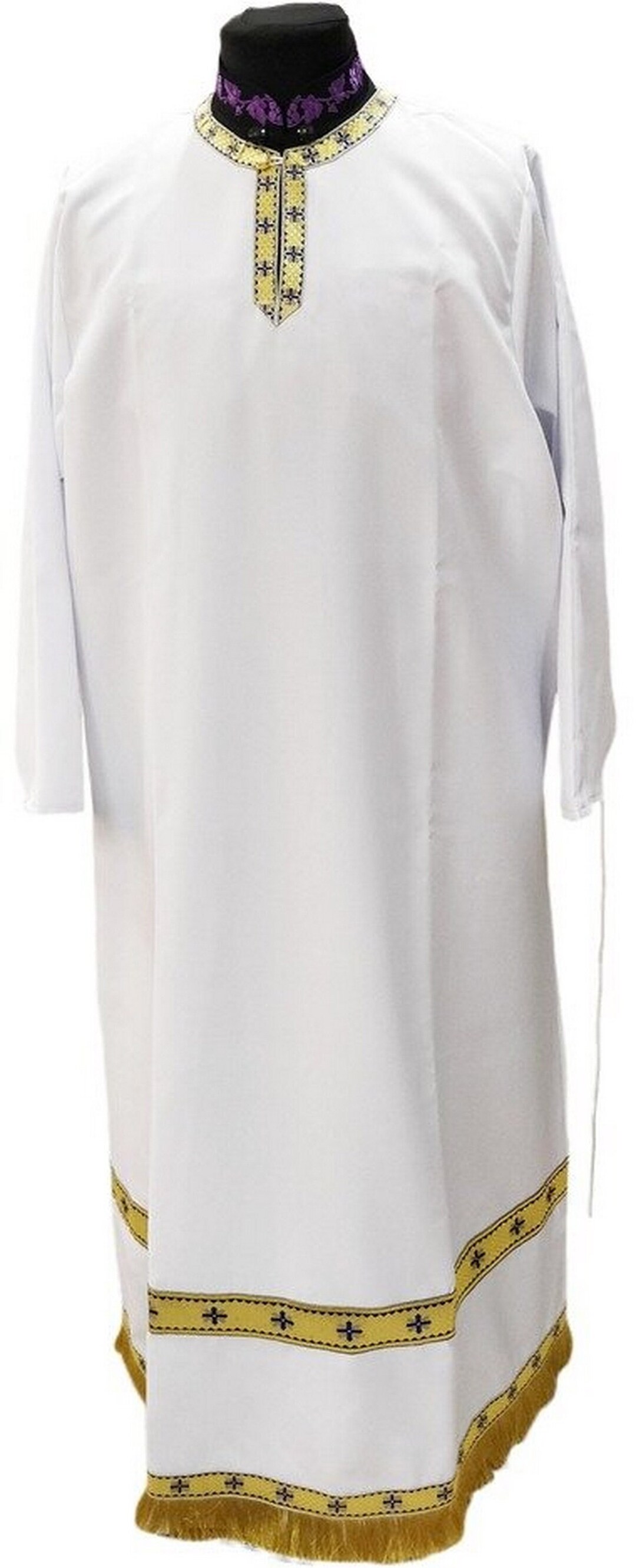 Cassock With Narrow Galloon and Cross on Back | Vestments for Divine ...