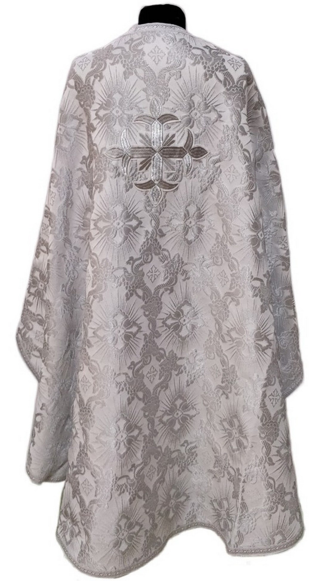 Priest White Vestment Has Greek Cut | High-quality Brocade Fabric ...