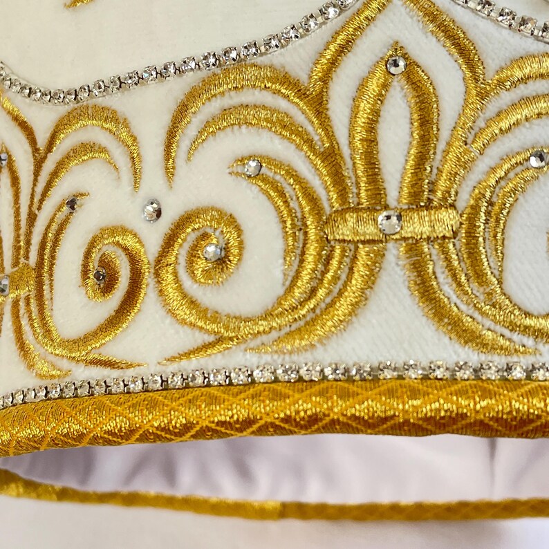 Priest Bethlehem White-gold Miter | High-quality Velvet Miter ...