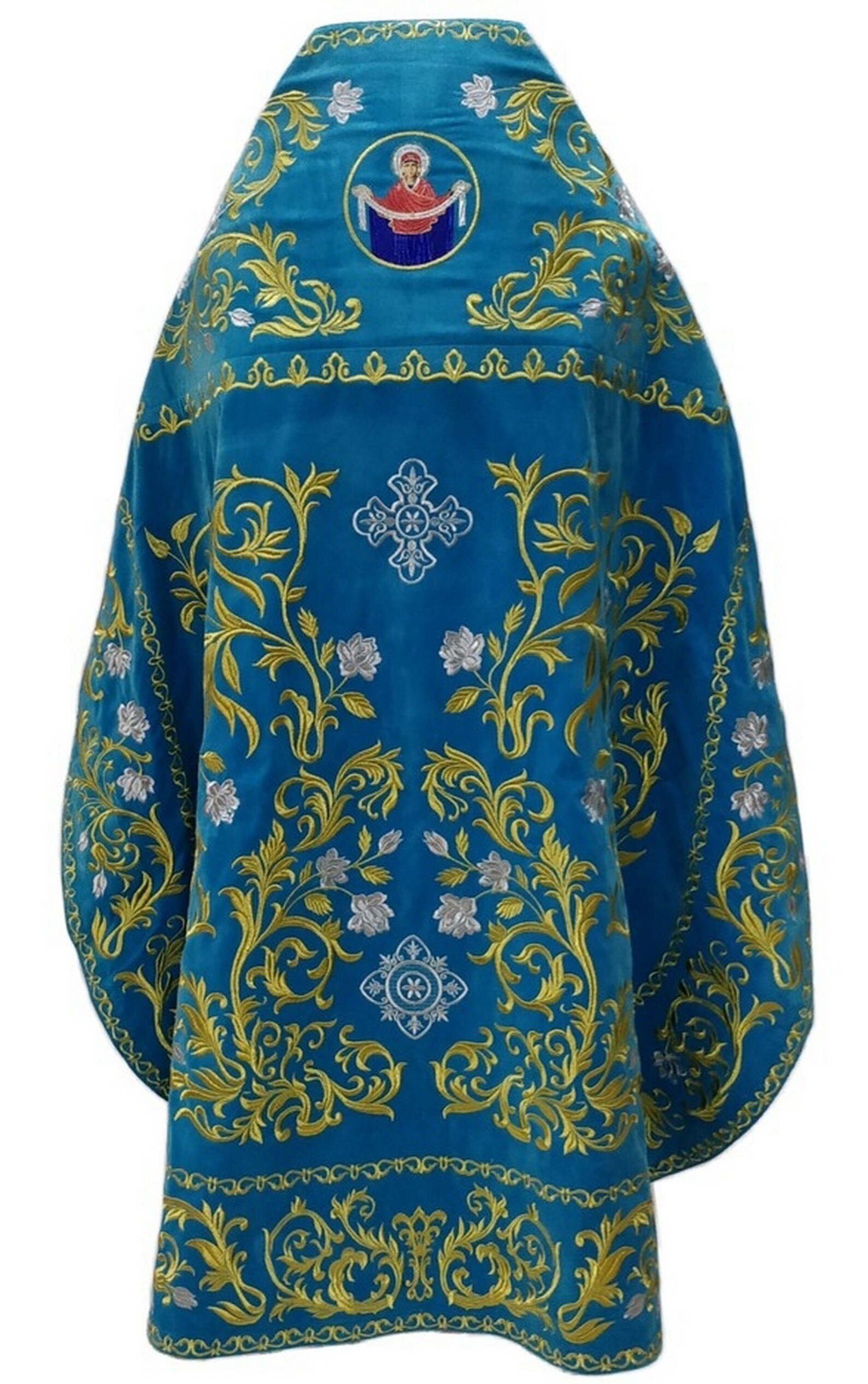 Priest Vestment Completely Embroidered on Italian Velvet, Circle ...