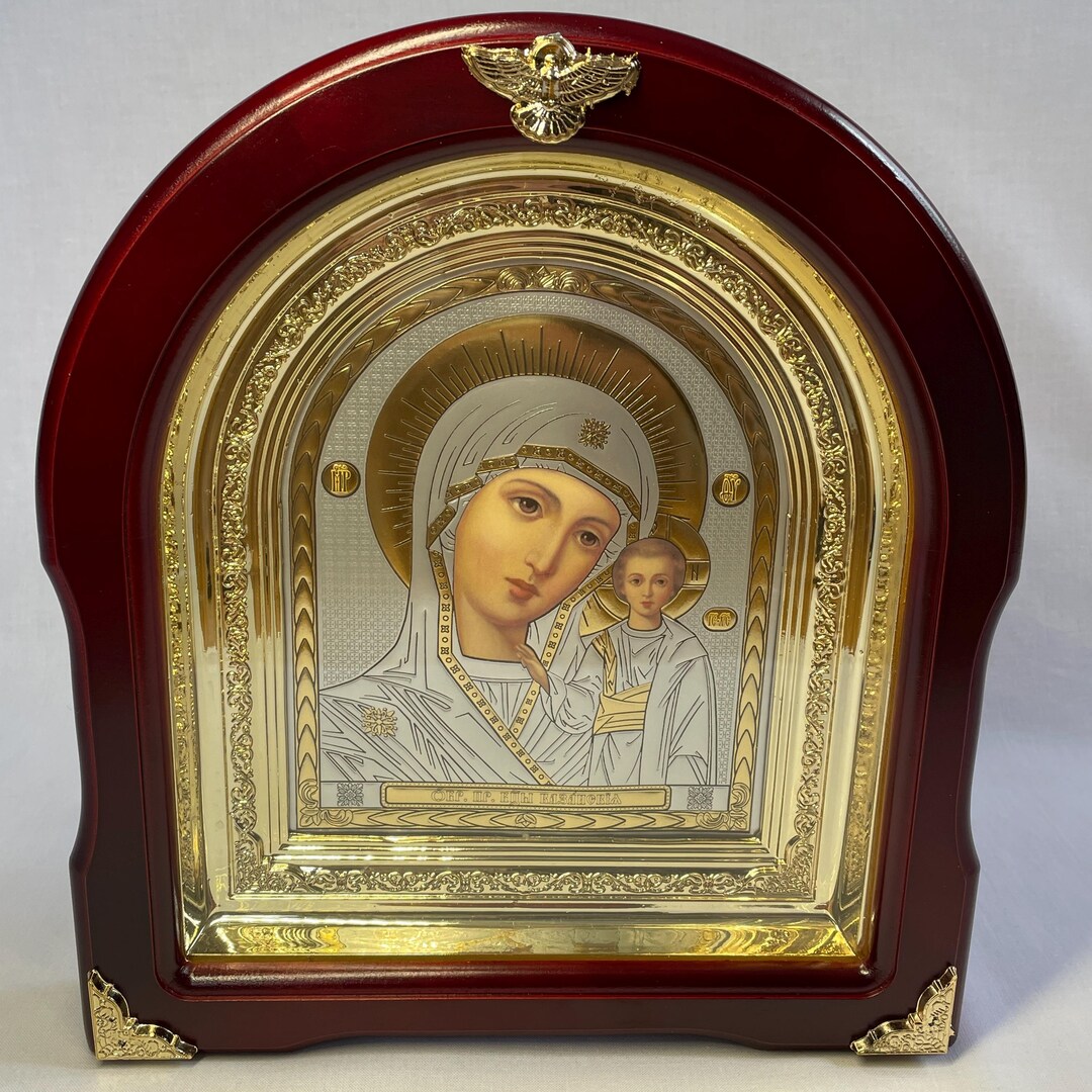 Icon Wooden Frame Arch Mother of God of Kazan | Arch Wooden Icon | Icon ...
