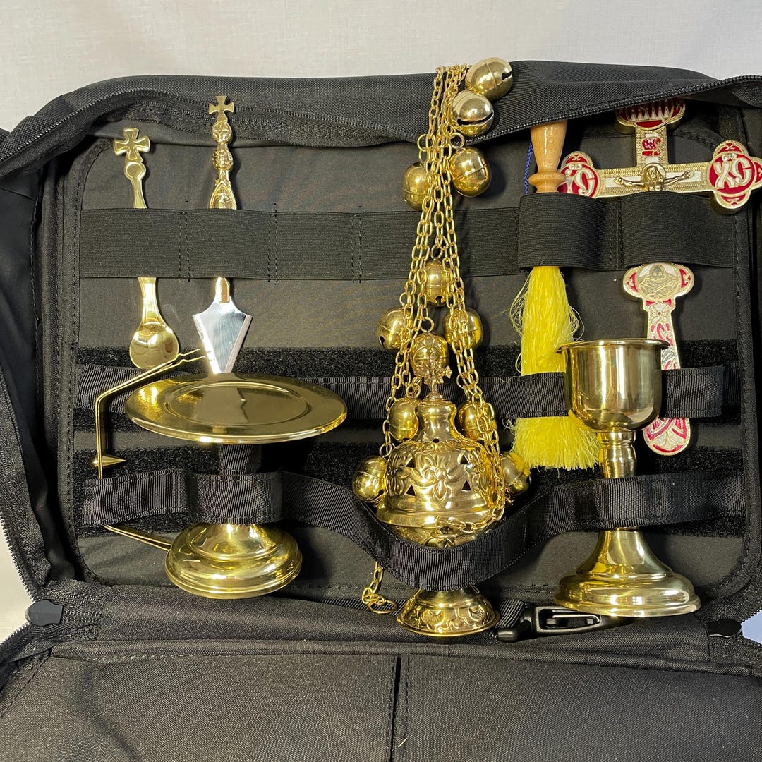 Priest Travel Kit for Services | Priest Travel Bag With Euchristian Set ...