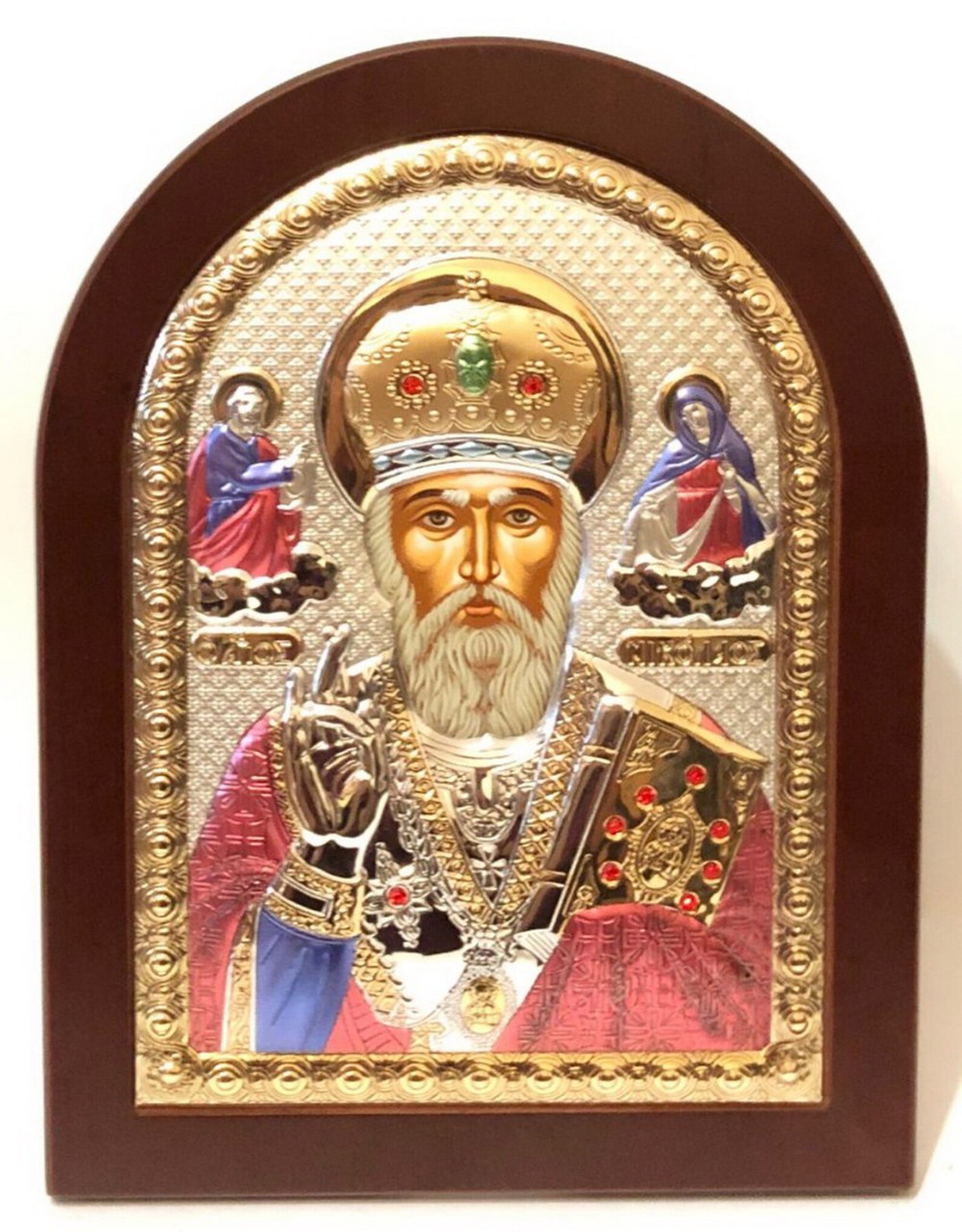 Greek Icon Gilded Orthodox Icon Orthodox Icon With Enamel Icon in a ...