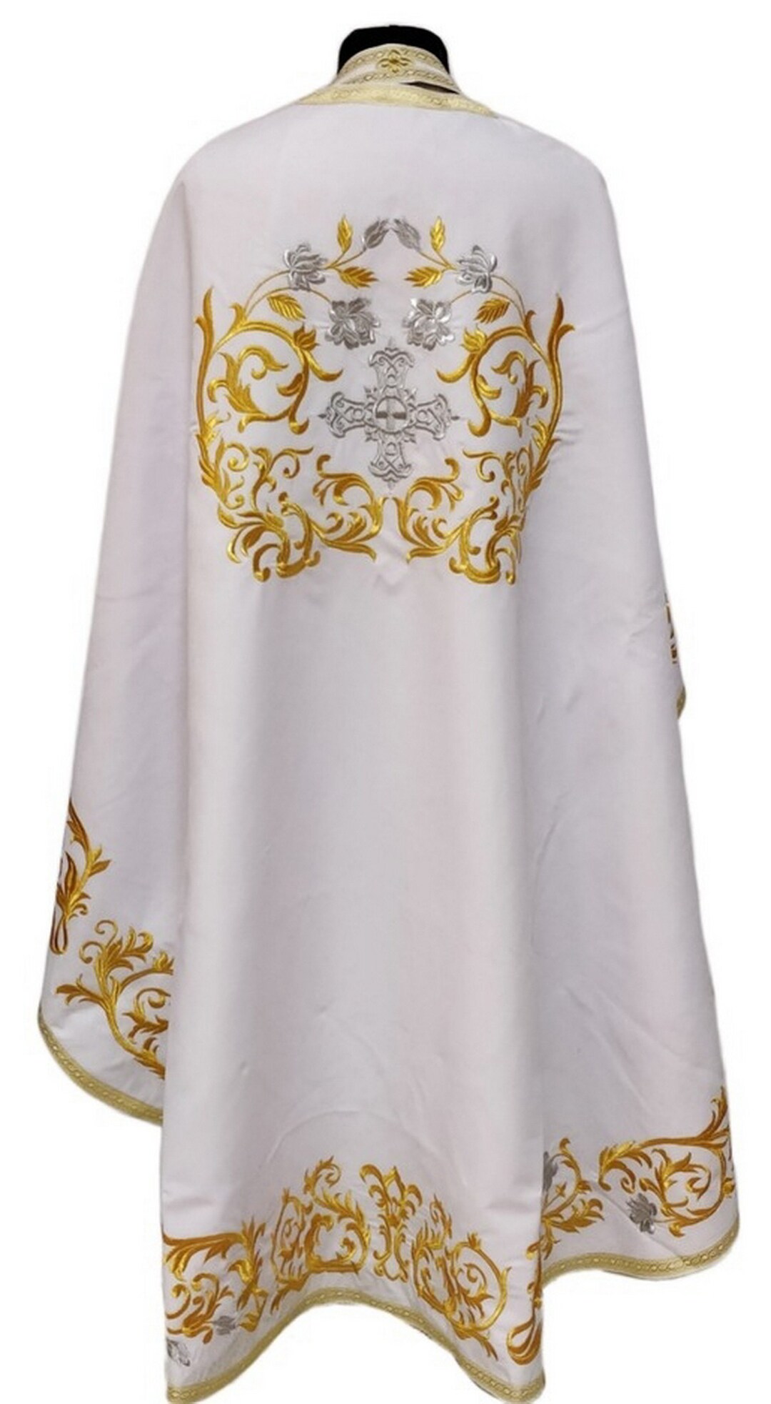 Priest Vestment Rose Cut, Brocade Fabric, With Sewn on Galloon ...