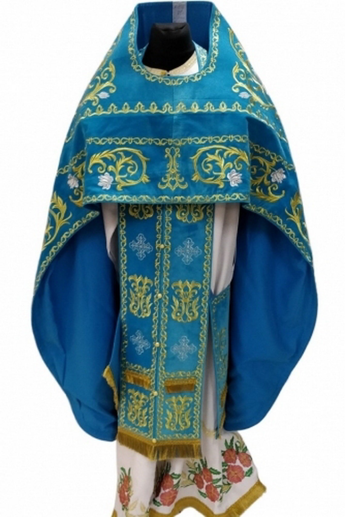 Priest Vestment Completely Embroidered on Italian Velvet, Circle ...