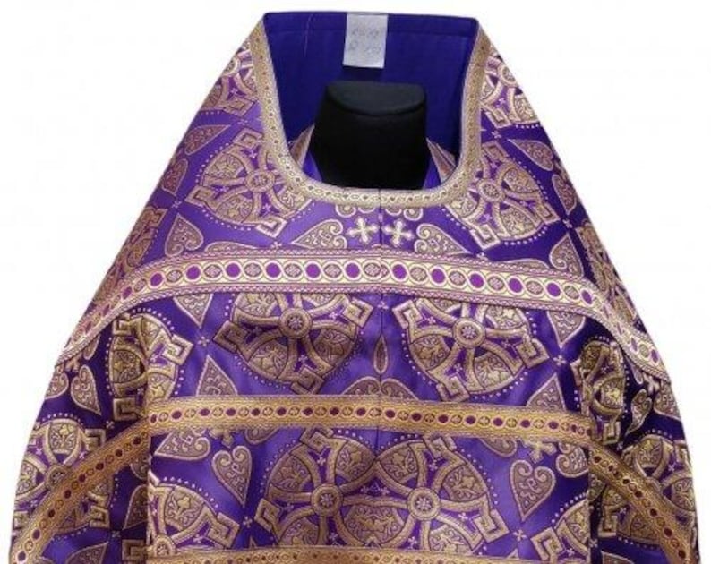 Priests Vestment Made Brocade Florovsky Cross With Sewn Galloon ...