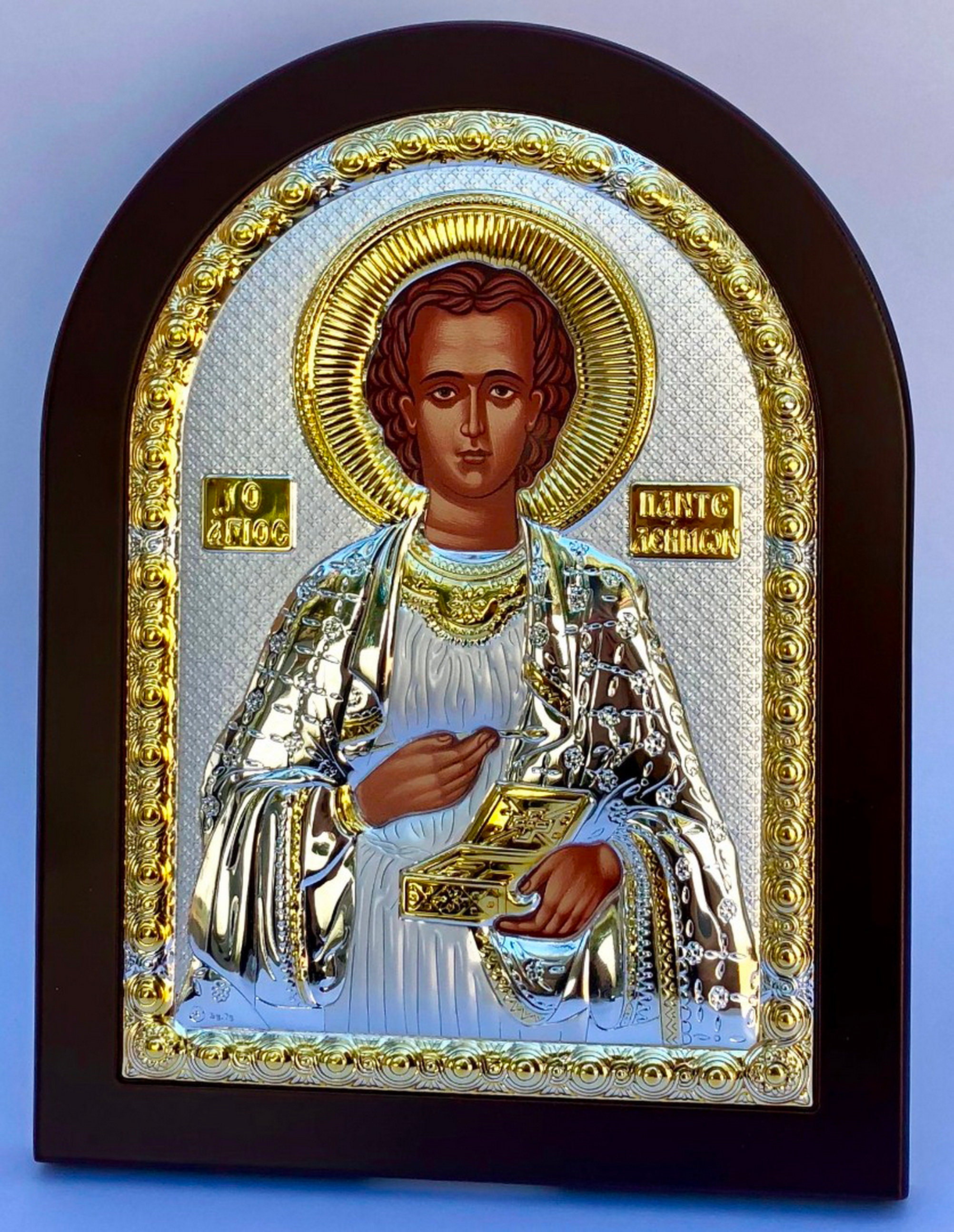 Greek Icon Gilded Orthodox Icon Orthodox Icon With Enamel Icon in a ...