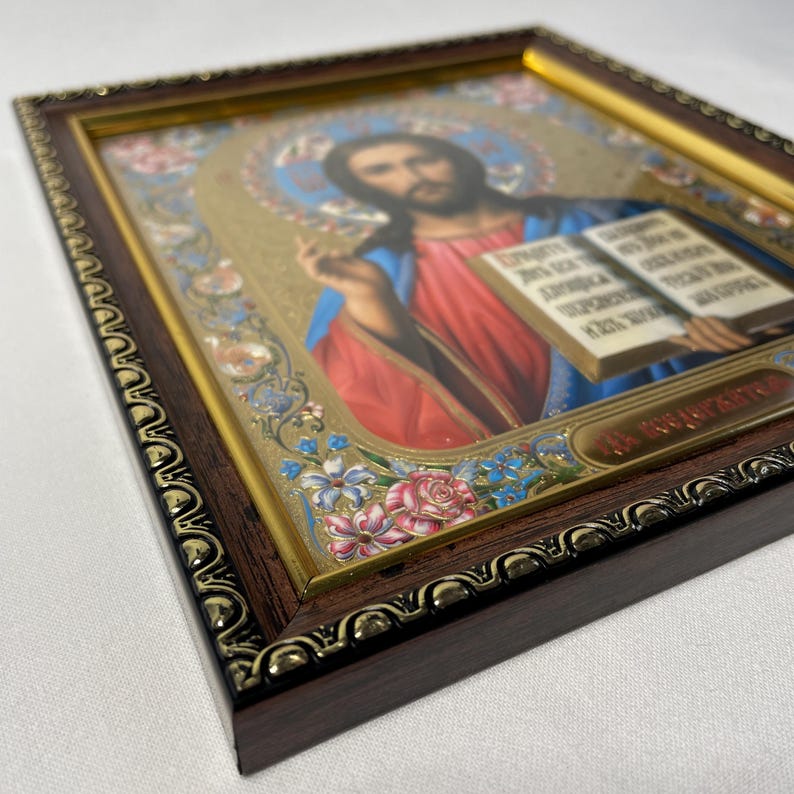 Icon of Jesus Christ Omnipotent | Orthodox Icon in Frame Under Glass ...