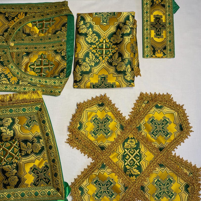 Priest Vestment Greek Cut, Brocade Fabric, With Sewn on Galloon ...