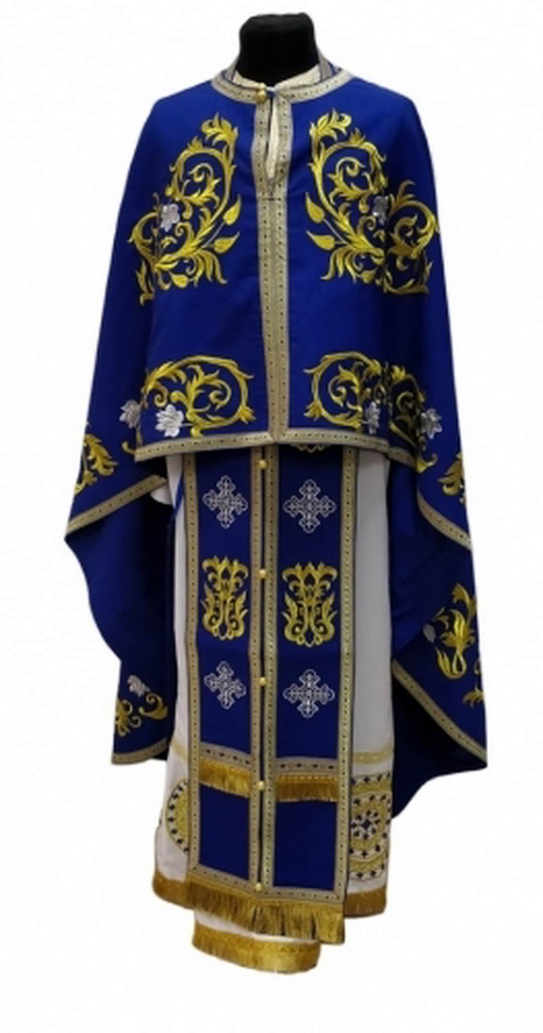 Priest Vestment Rose Cut, Brocade Fabric, With Sewn on Galloon ...