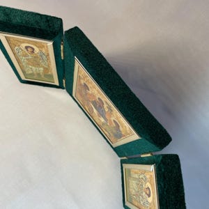 Orthodox Icon Folding | Folding Icon in Velvet | Orthodox Icon Fold ...