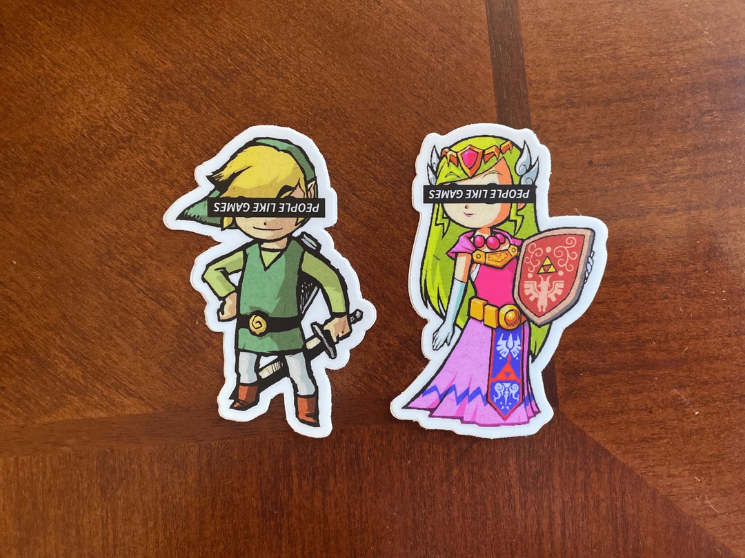 Toon Link and Zelda Sticker Pack | Legend of Zelda Windwaker - Etsy