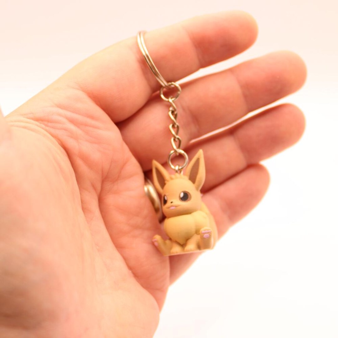 3D Pokemon Key Chain - Chibi Eevee - Etsy