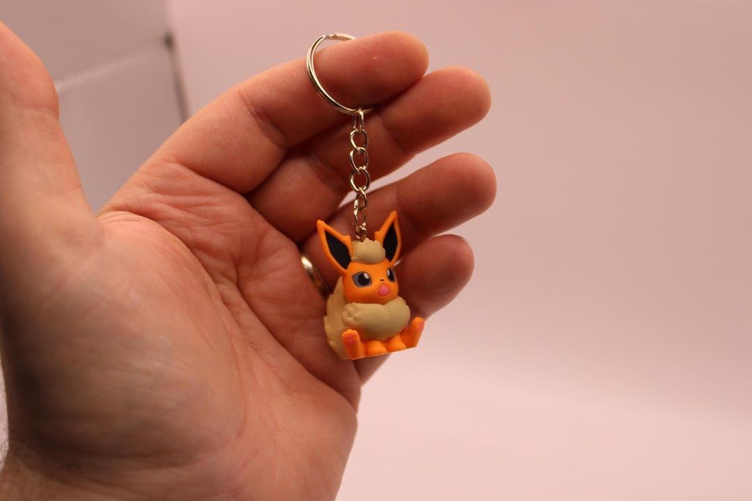 3D Pokemon Key Chain - Chibi Flareon - Etsy