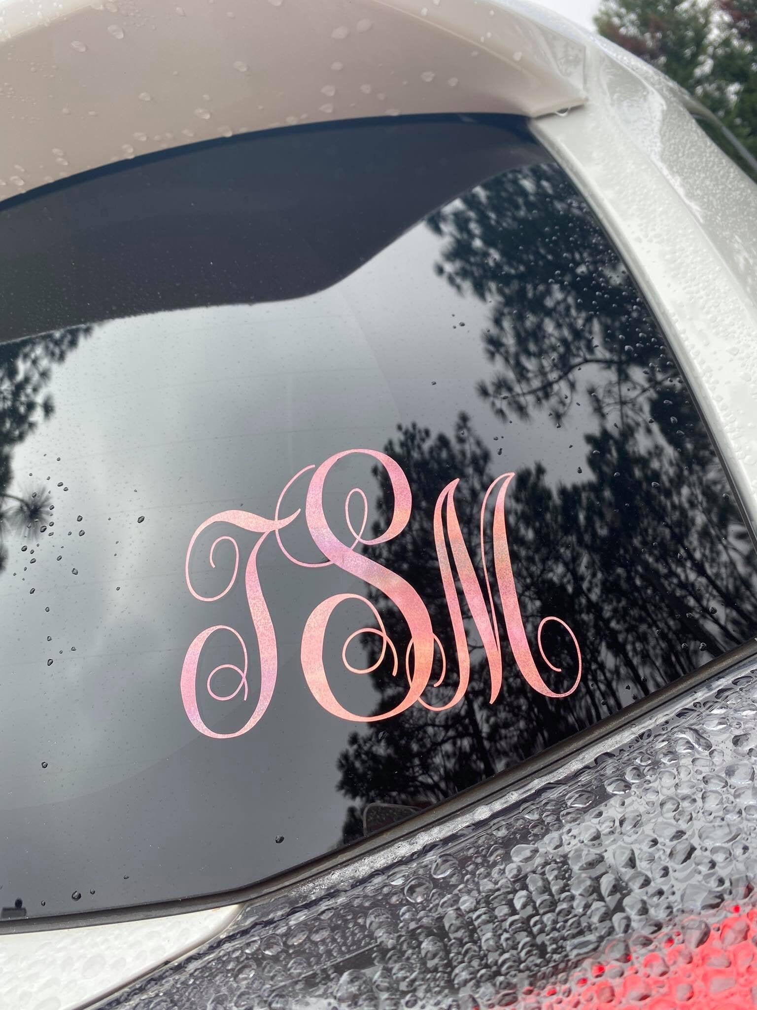 Monogram Curly Monogram Monogram Decal Monogram Car | Etsy