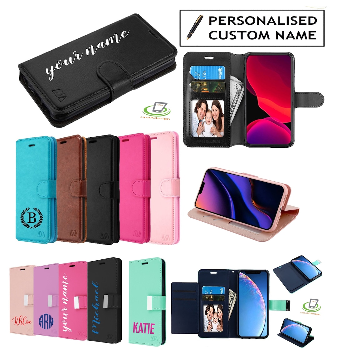 Motorola Moto G Power 2022 Personalized Leather Flip Wallet Case Credit ...