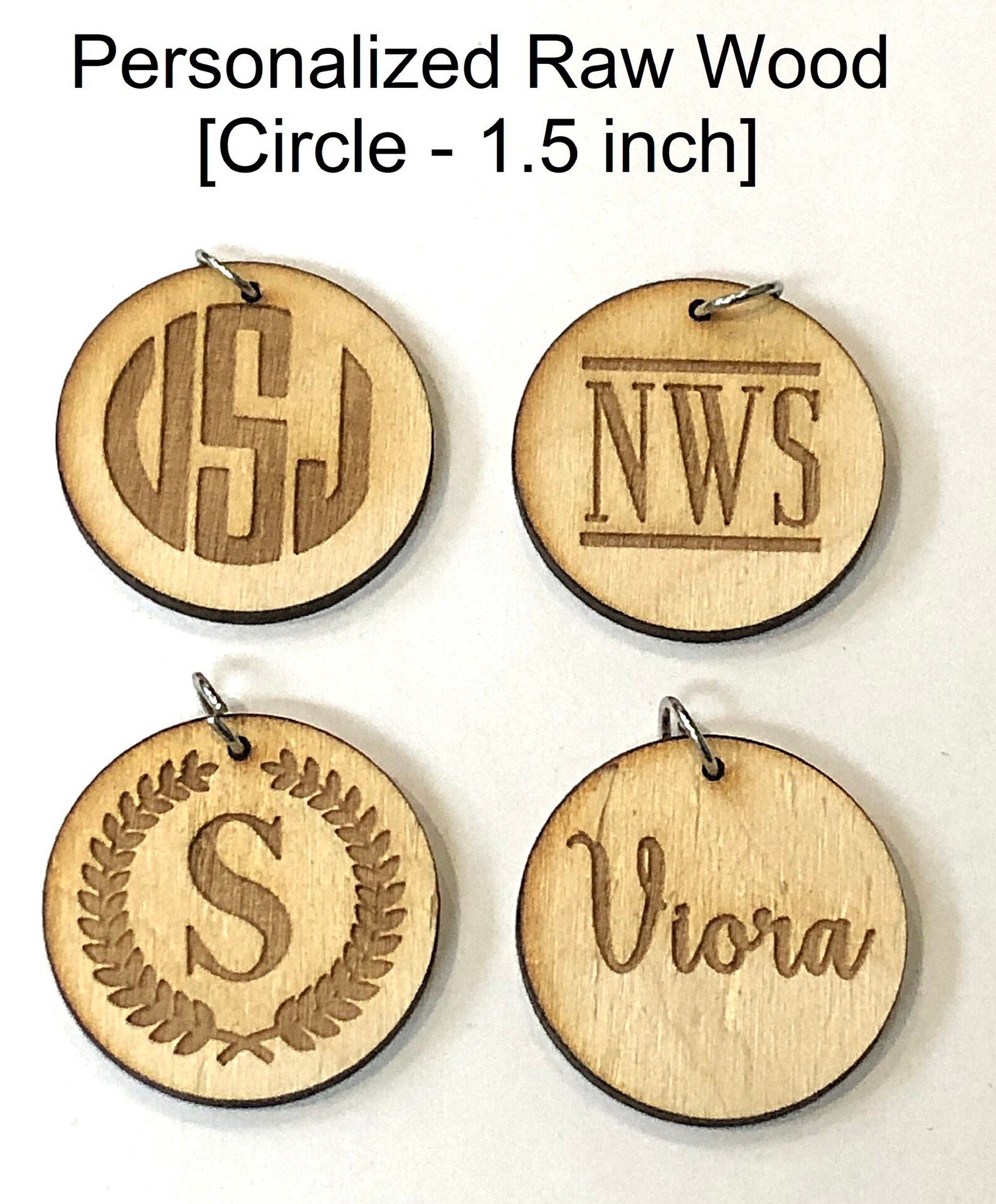 Personalized Custom Engraved Wooden Name Tag /monogram Initial - Etsy