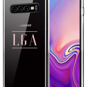 Personalized Custom MONOGRAM Decal Sticker Vinyl Phone Case Clear Cover ...