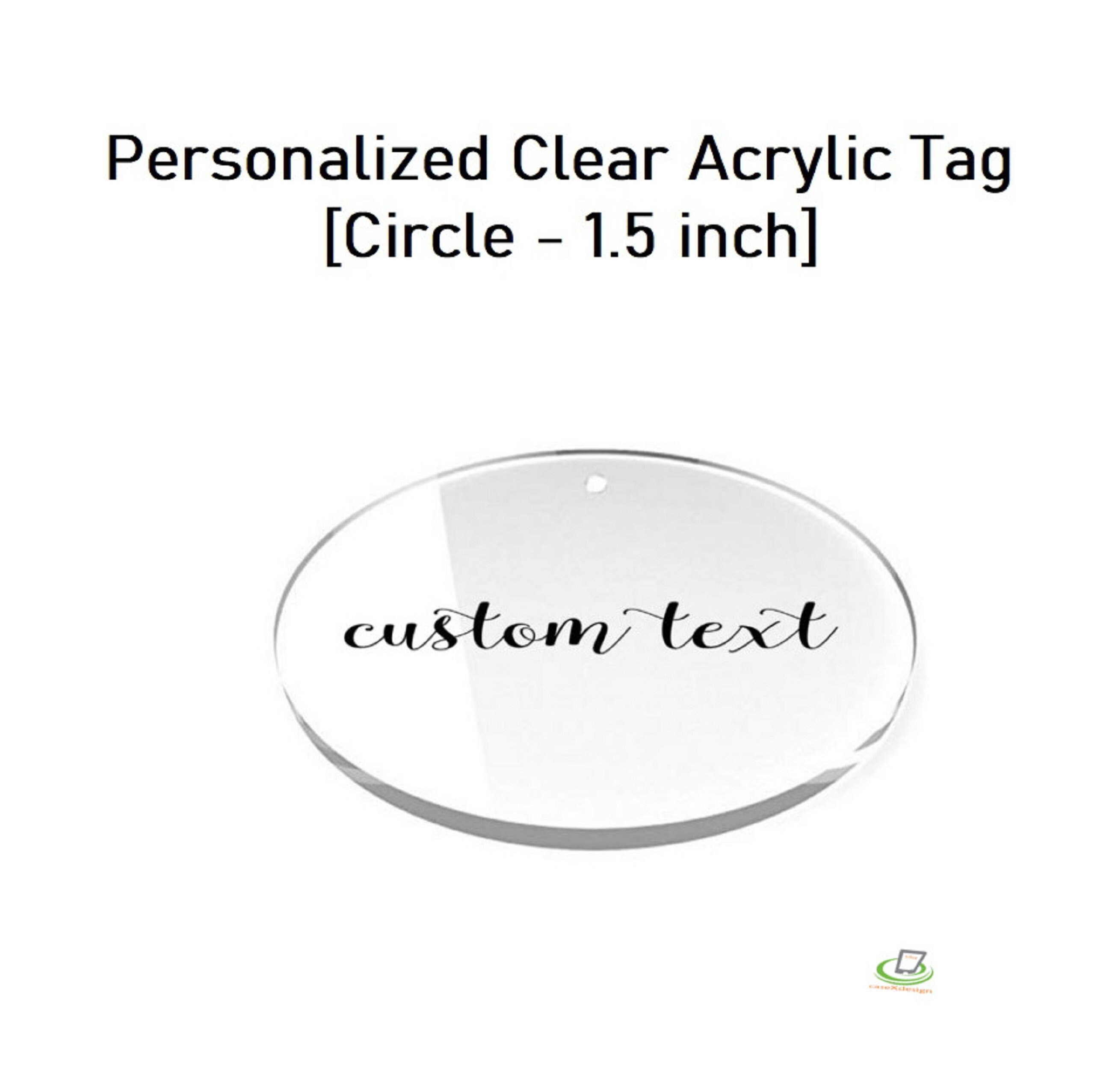 Clear Acrylic Name Tag 1.5 Inch With Personalized Custom Name - Etsy