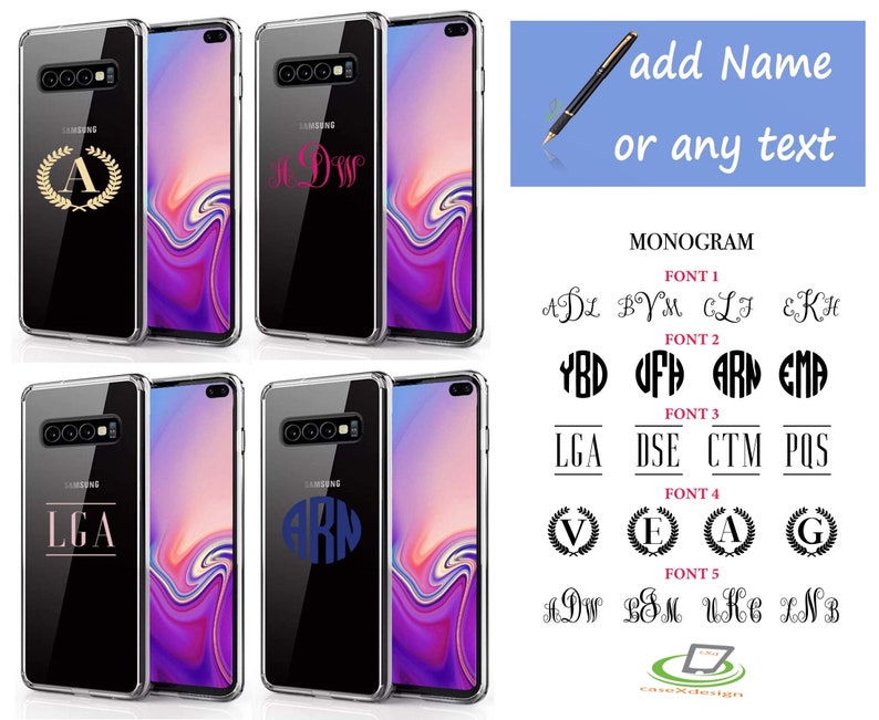 Personalized Custom MONOGRAM Decal Sticker Vinyl Phone Case - Etsy