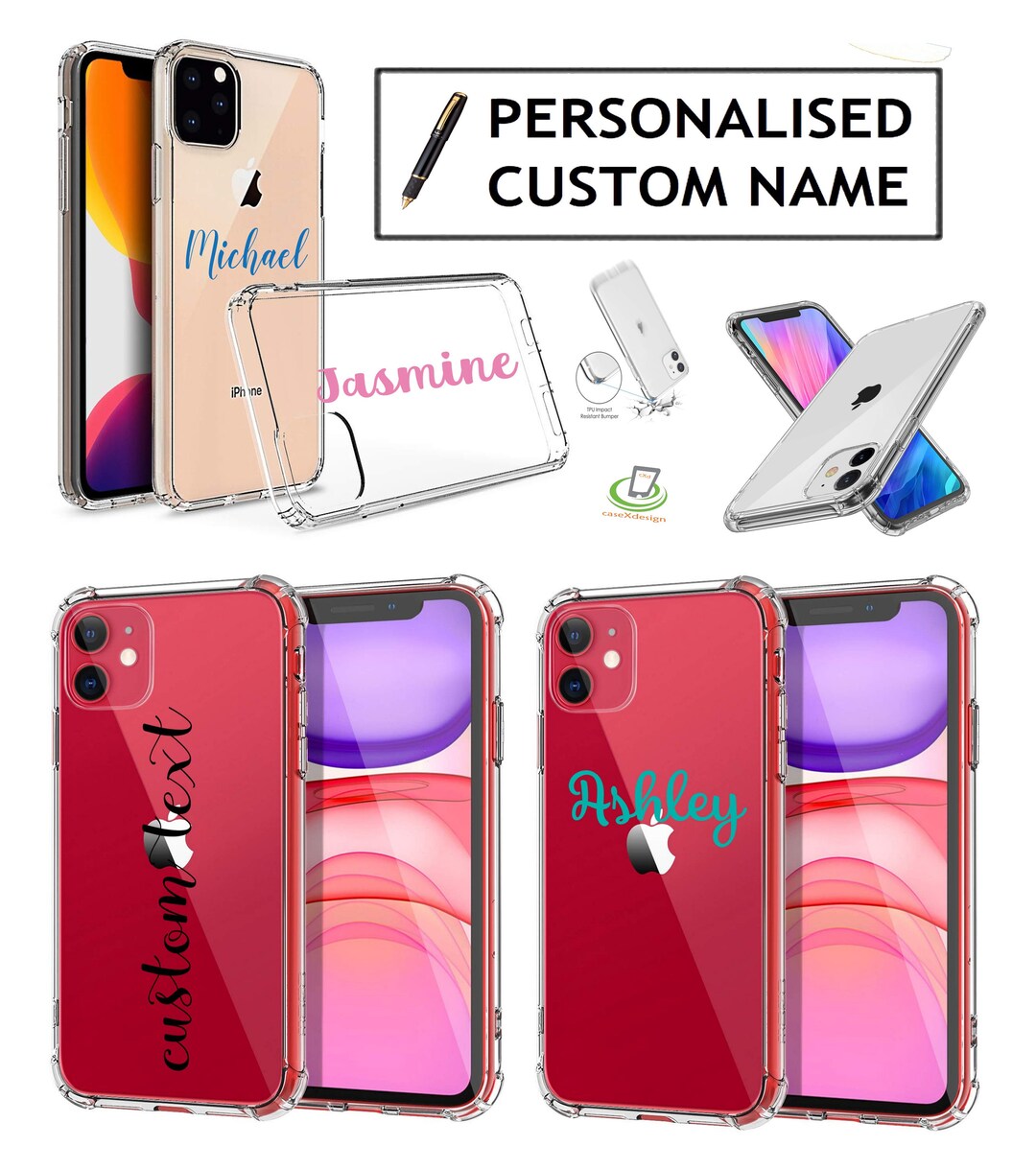 Personalized Custom Name Text Decal Sticker Vinyl Phone Case ...