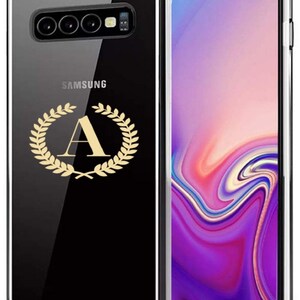 Personalized Custom MONOGRAM Decal Sticker Vinyl Phone Case Clear Cover ...