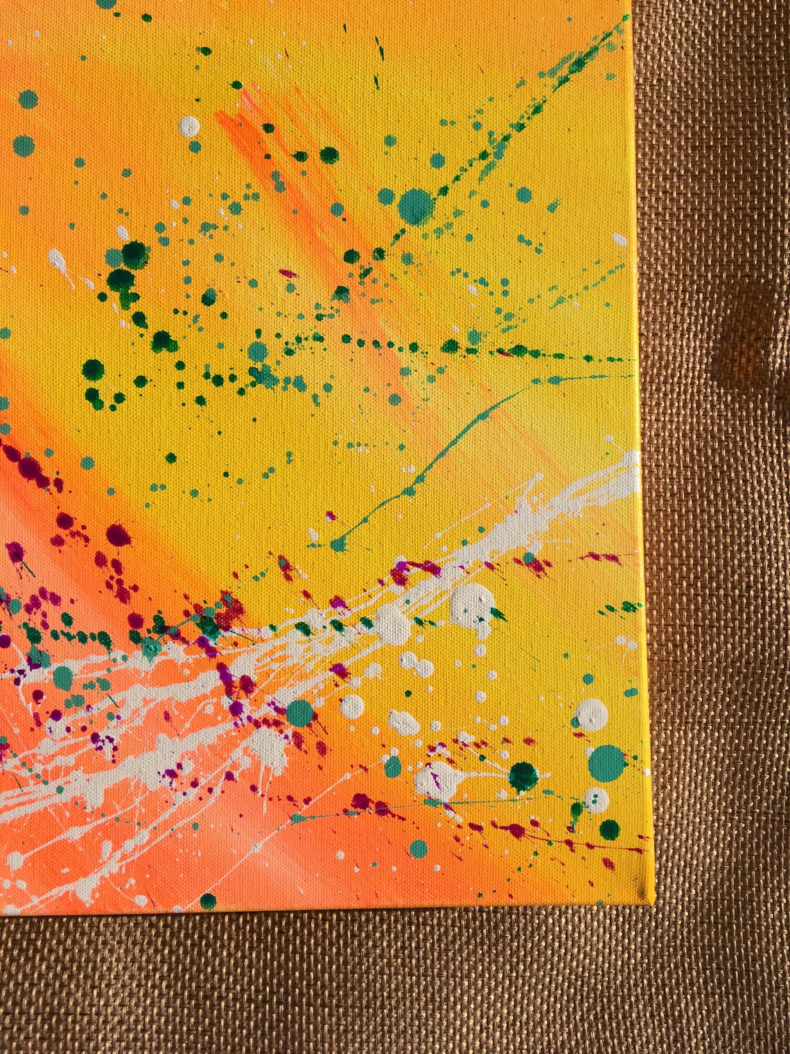 Large Yellow Painting Contemporary Art 24x36 Original - Etsy