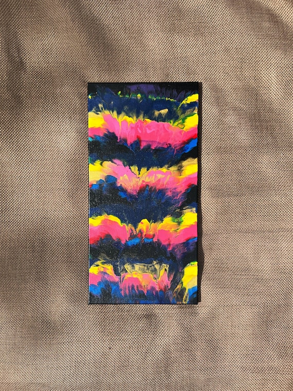 Retro Abstract Painting Vibrant Wall Decor Acrylic Paint - Etsy