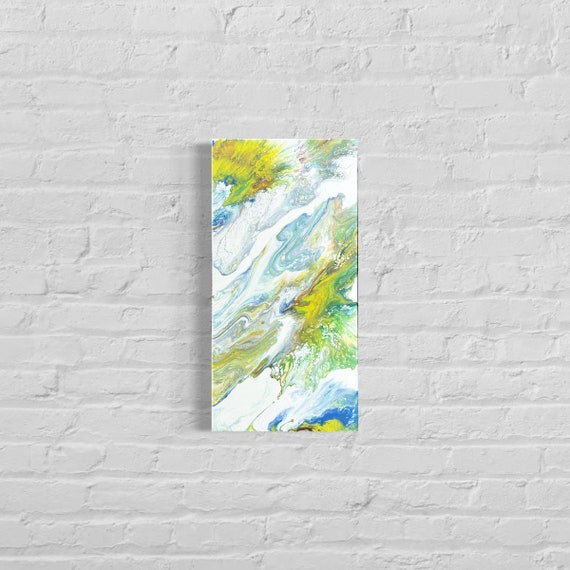 Original Fluid Art Painting Vibrant Wall Decor Hand - Etsy