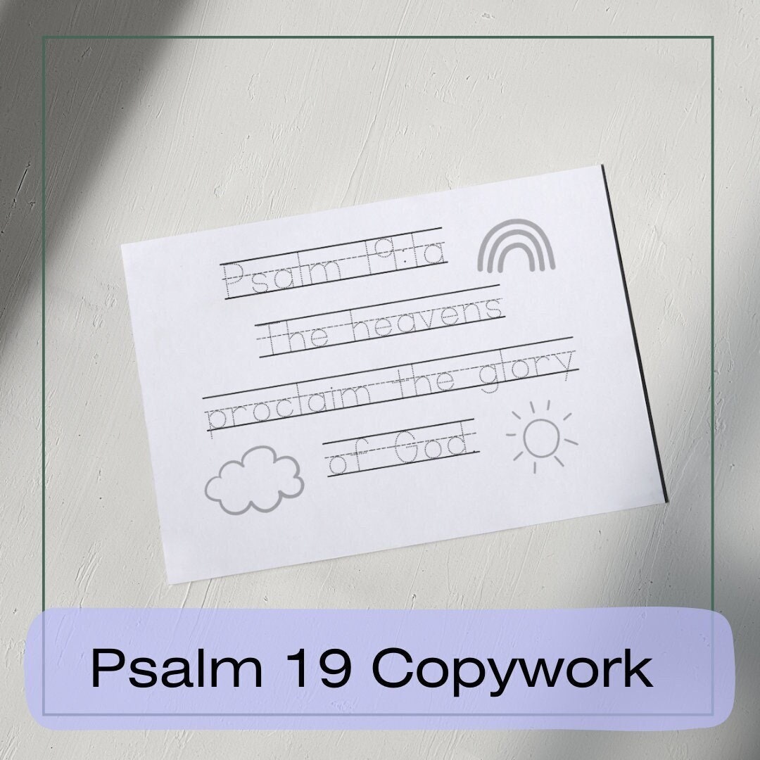 Psalm 19 Copywork DIGITAL / Printing Practice / Scripture - Etsy