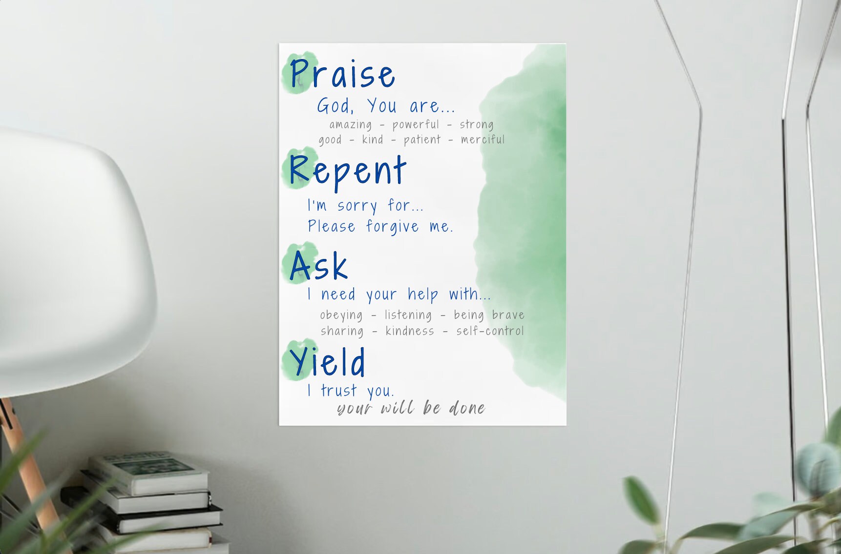 PRAY Poster / Parts of Prayer / Teaching Prayer - Etsy