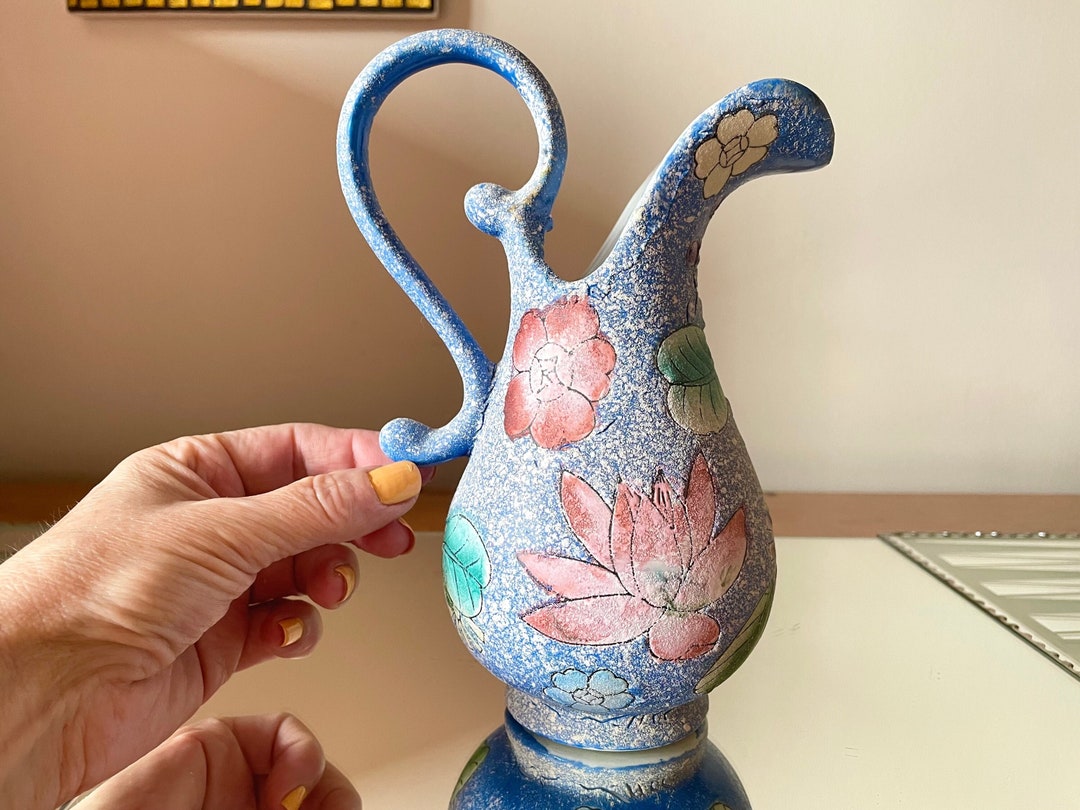 Italian Floral Pitcher/ Bud Vase- Di Pinto A. Mado. - Etsy