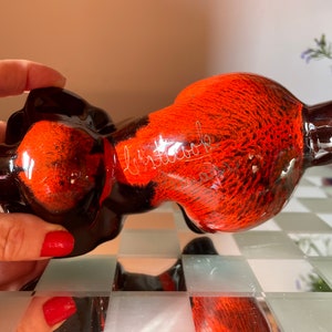 Canuck Pottery Drip-glaze Dog Figurine- Red Flame Glaze- 1960s Canada ...