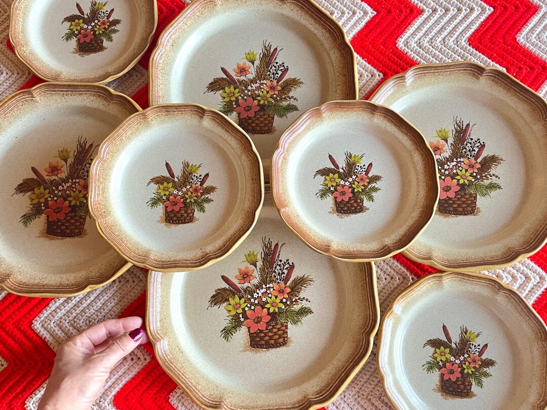 Set of 8 Mikasa Japan Stoneware Tableware Whole Wheat Autumn Song ...
