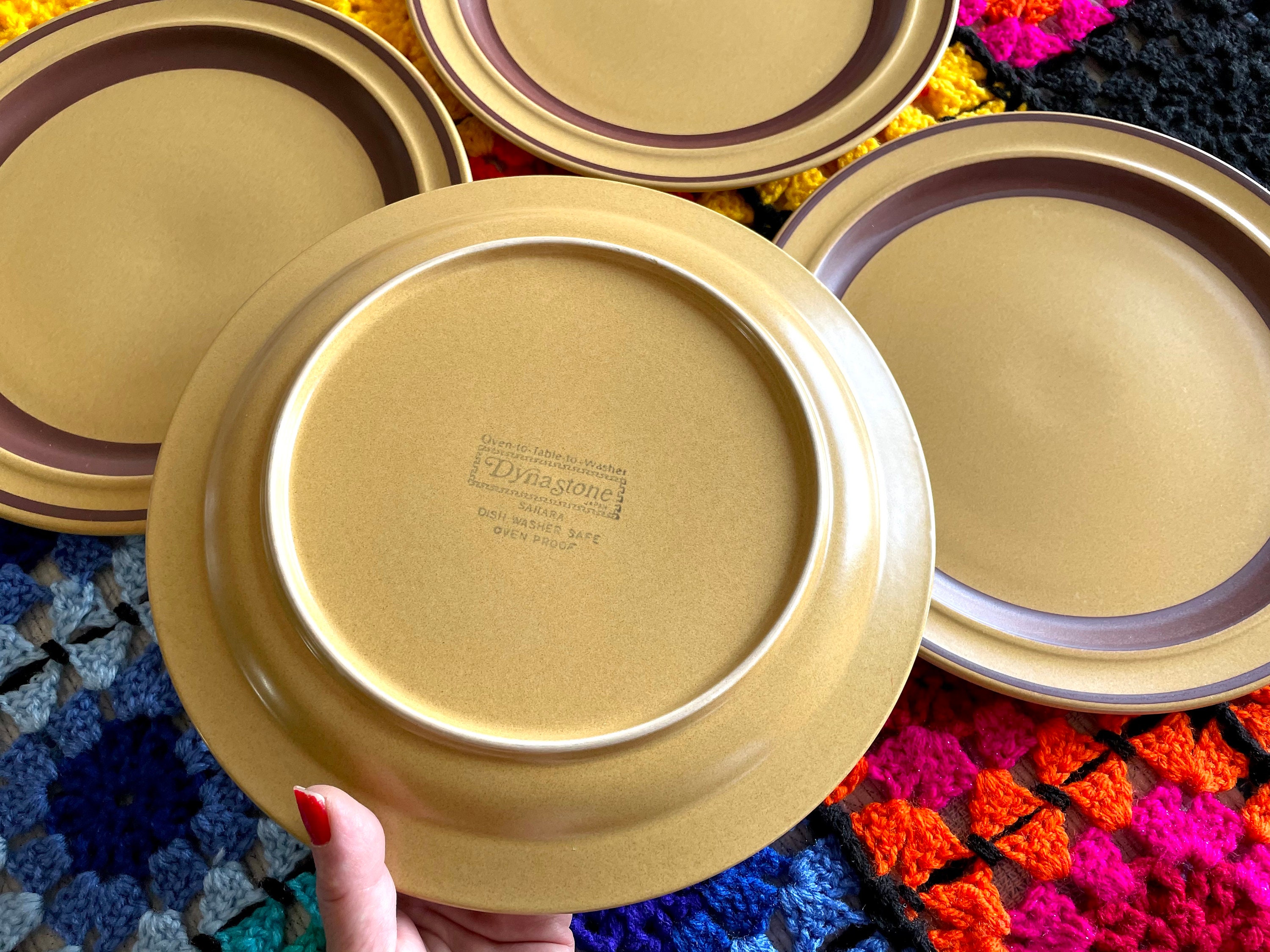 1970s Stoneware Dinnerware Collection 8 Pieces Etsy