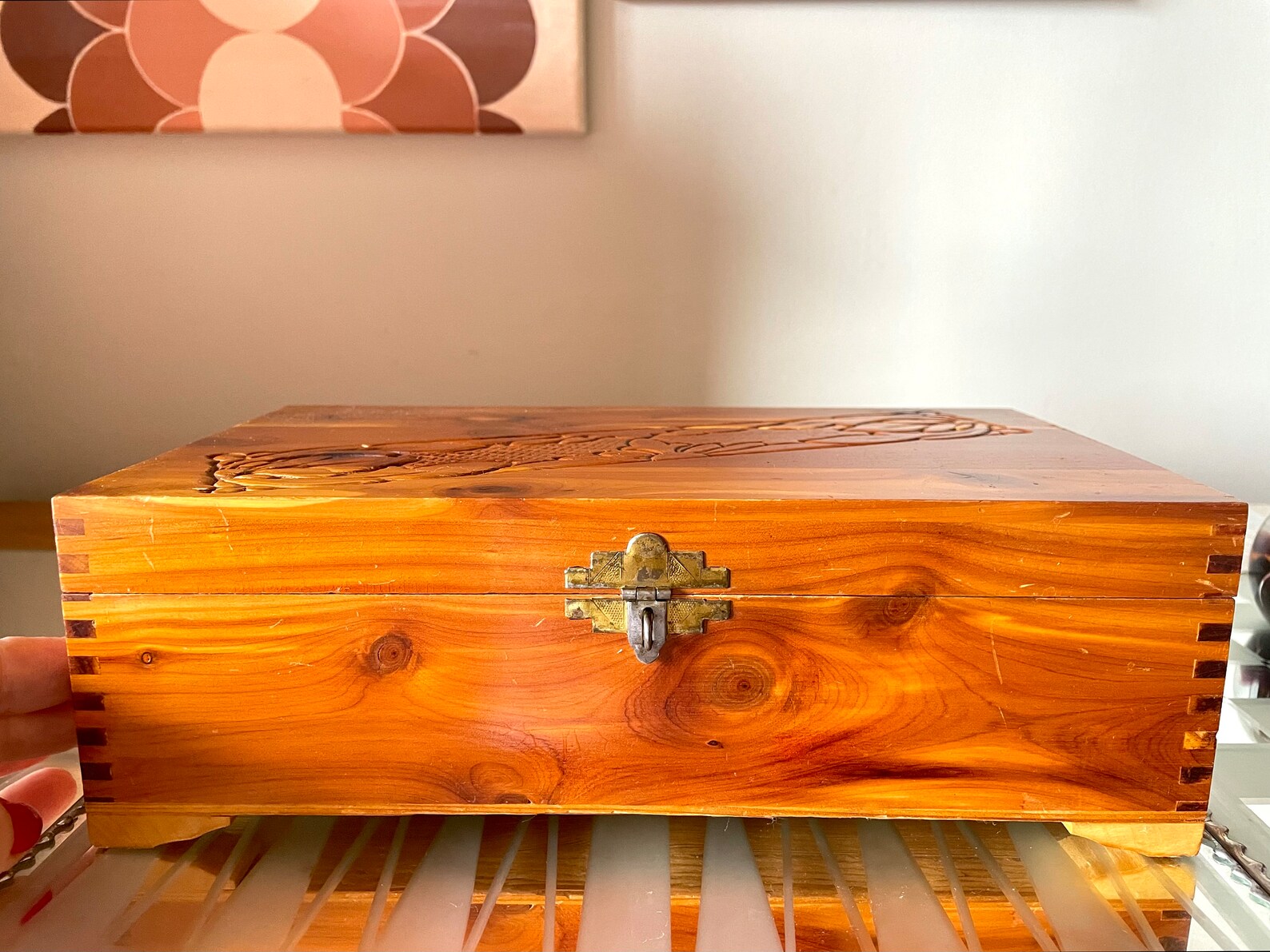 Vintage Hand Sculpted Wooden Box. - Etsy