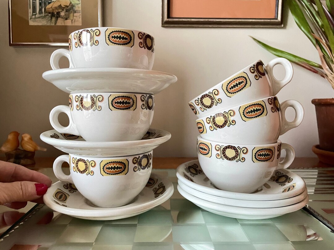 Vintage Empire Crockery Cup and Saucer Set: Mid-century Restaurant Ware ...